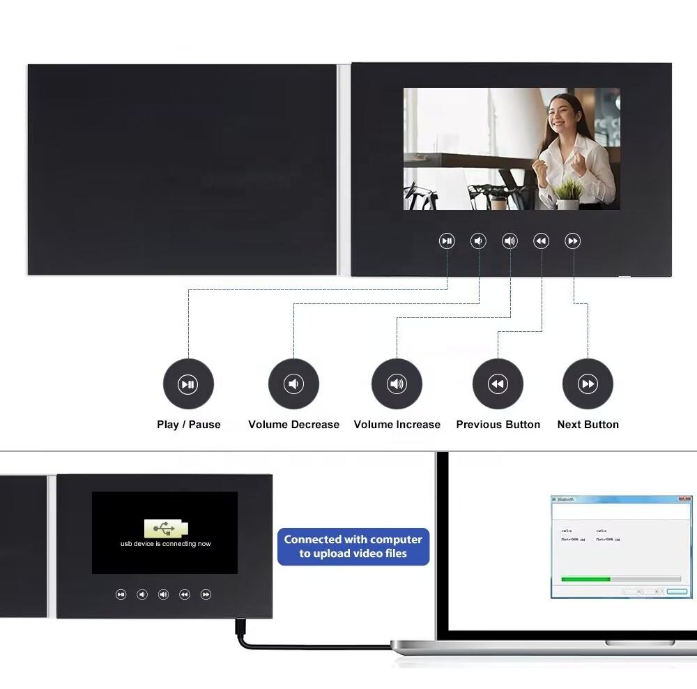 7-inch IPS Screen Video Brochure with Buttons - Funsuper